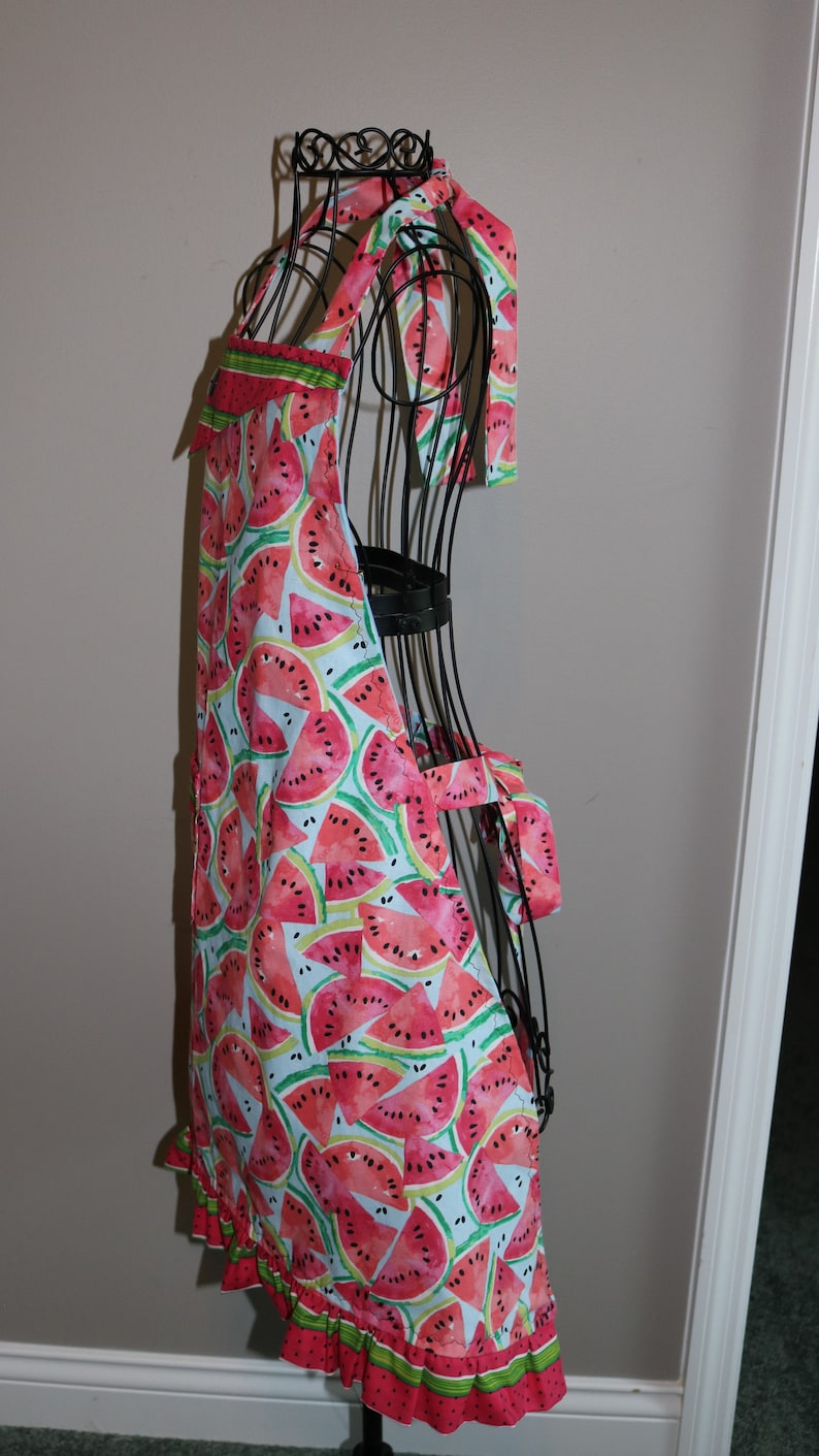 Watermelon - Women's Apron - Pocket -ruffle - Summer - Bbq - Party - Etsy