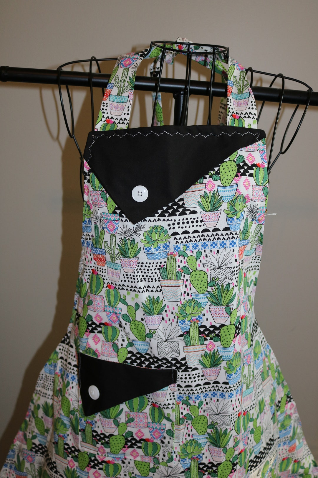 Cactus in Pots With Flowers - Women's Apron - Southwestern - Desert ...