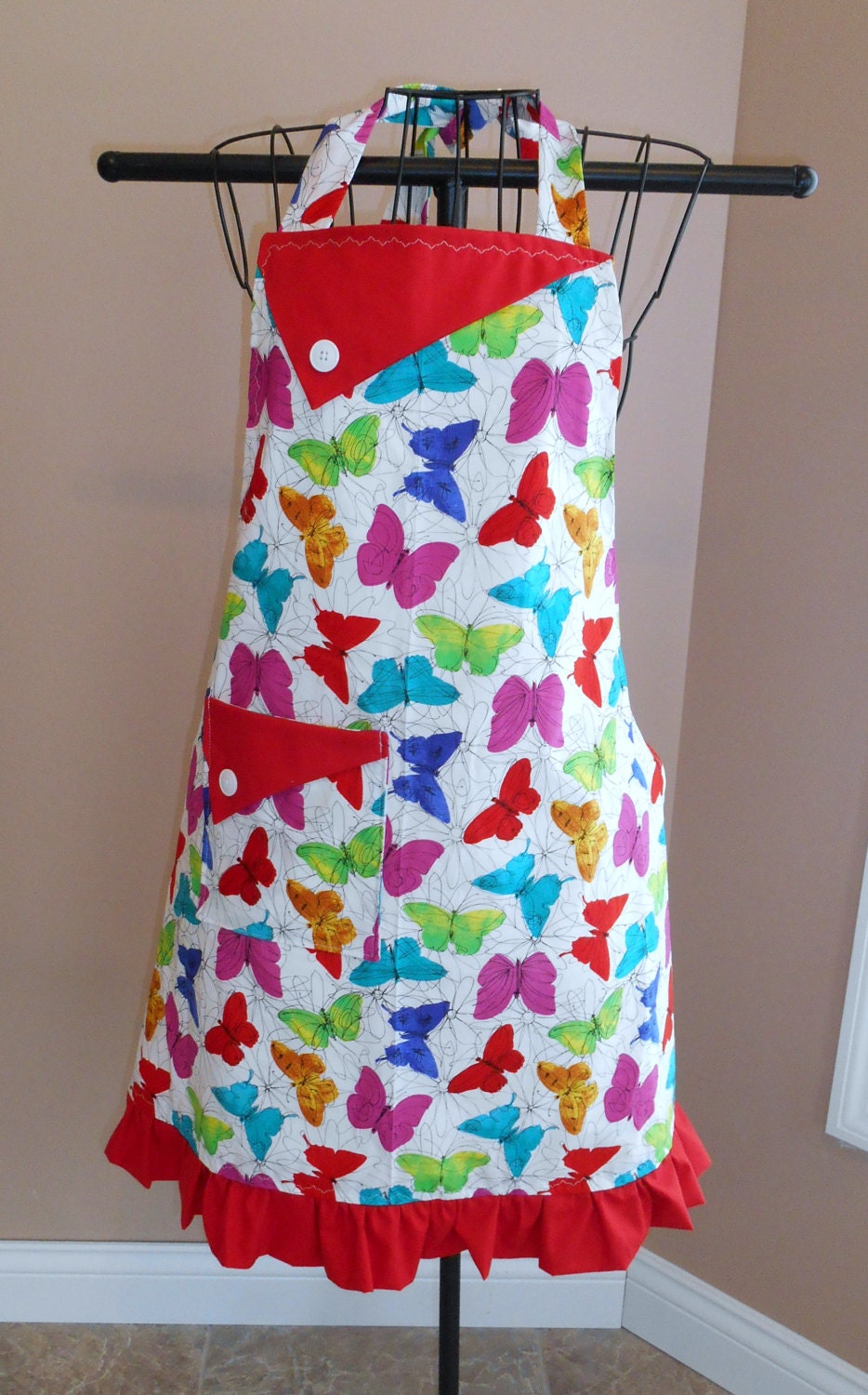 Colorful Butterflies Apron | Etsy
