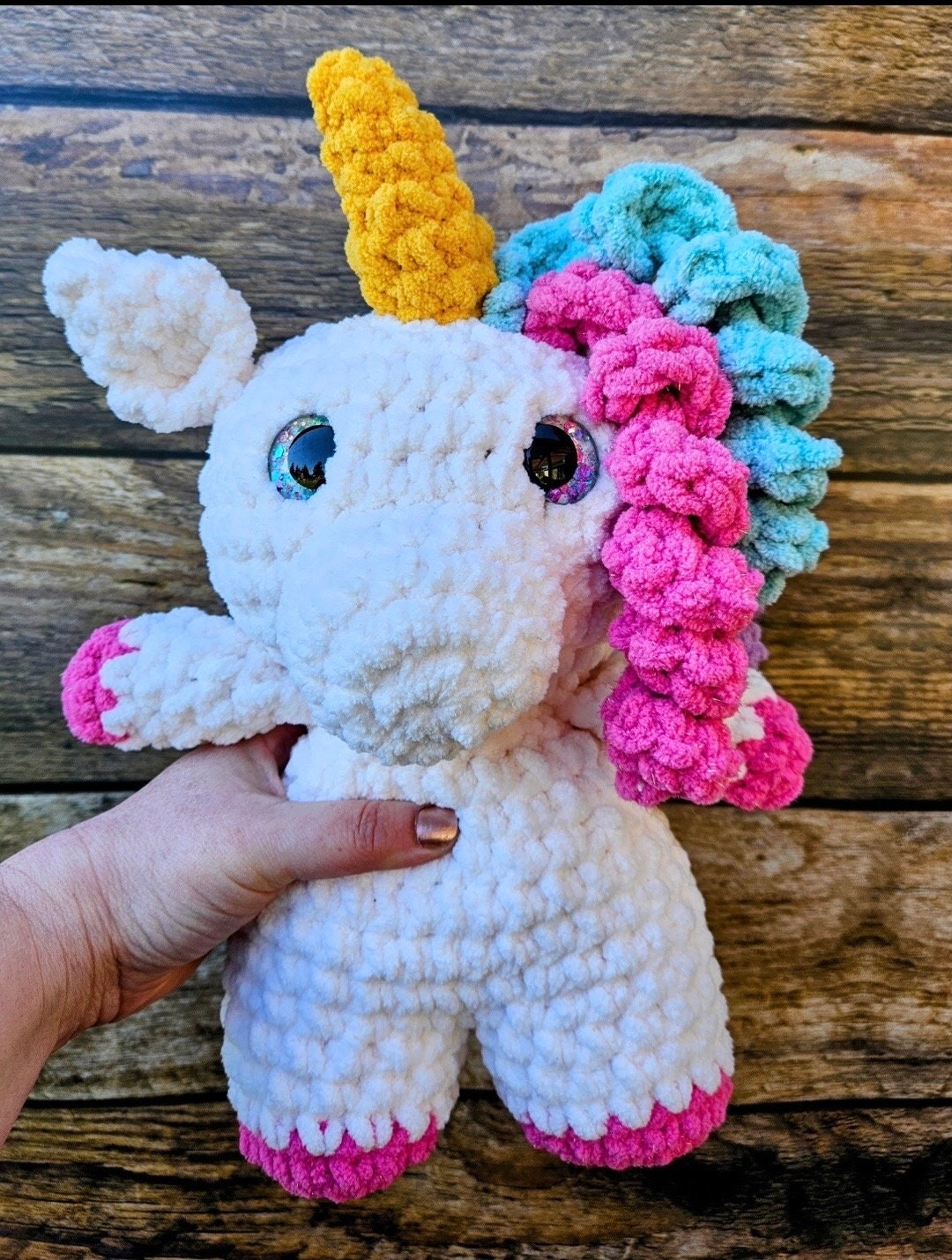 Unicorn Amigurumi, Unicorn, Mythical, Farm Animal Crochet Plushie ...