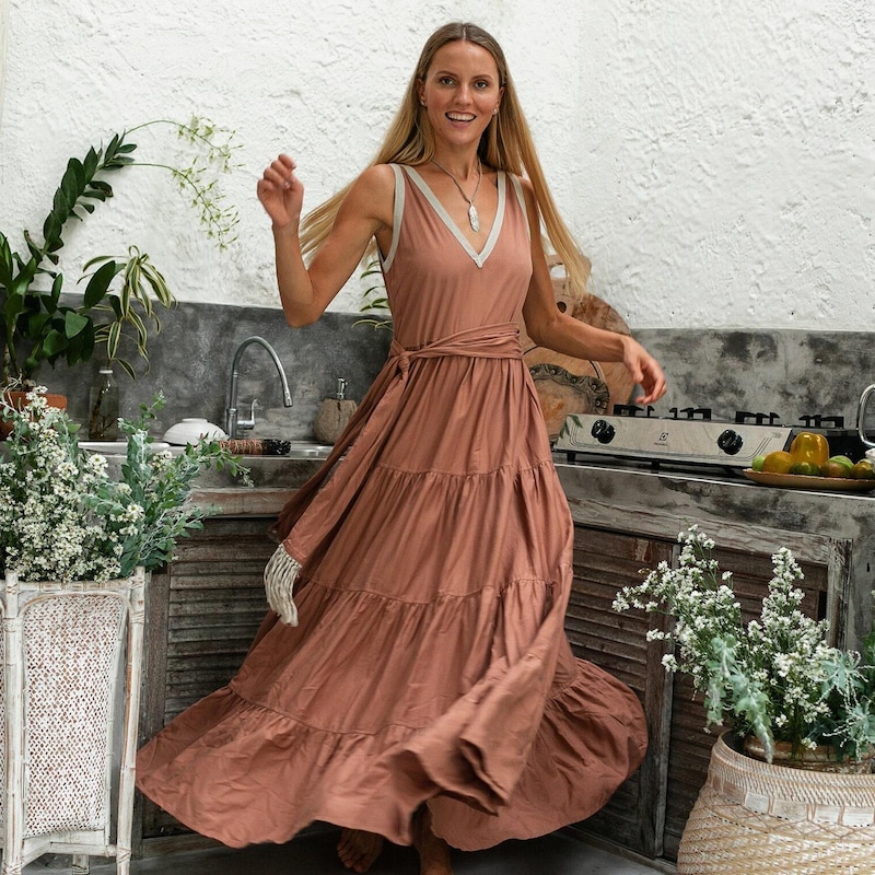 Pink Bohemian Dress - Etsy
