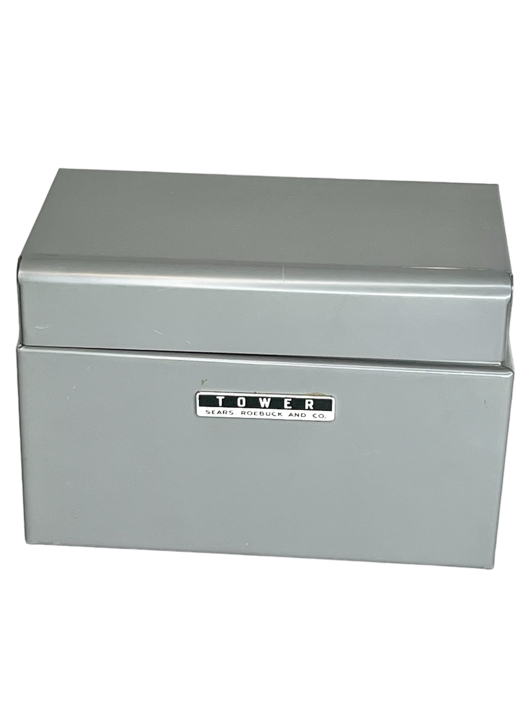 Vintage Metal File Box Sears Tower Brand File Box Index Card File - Etsy
