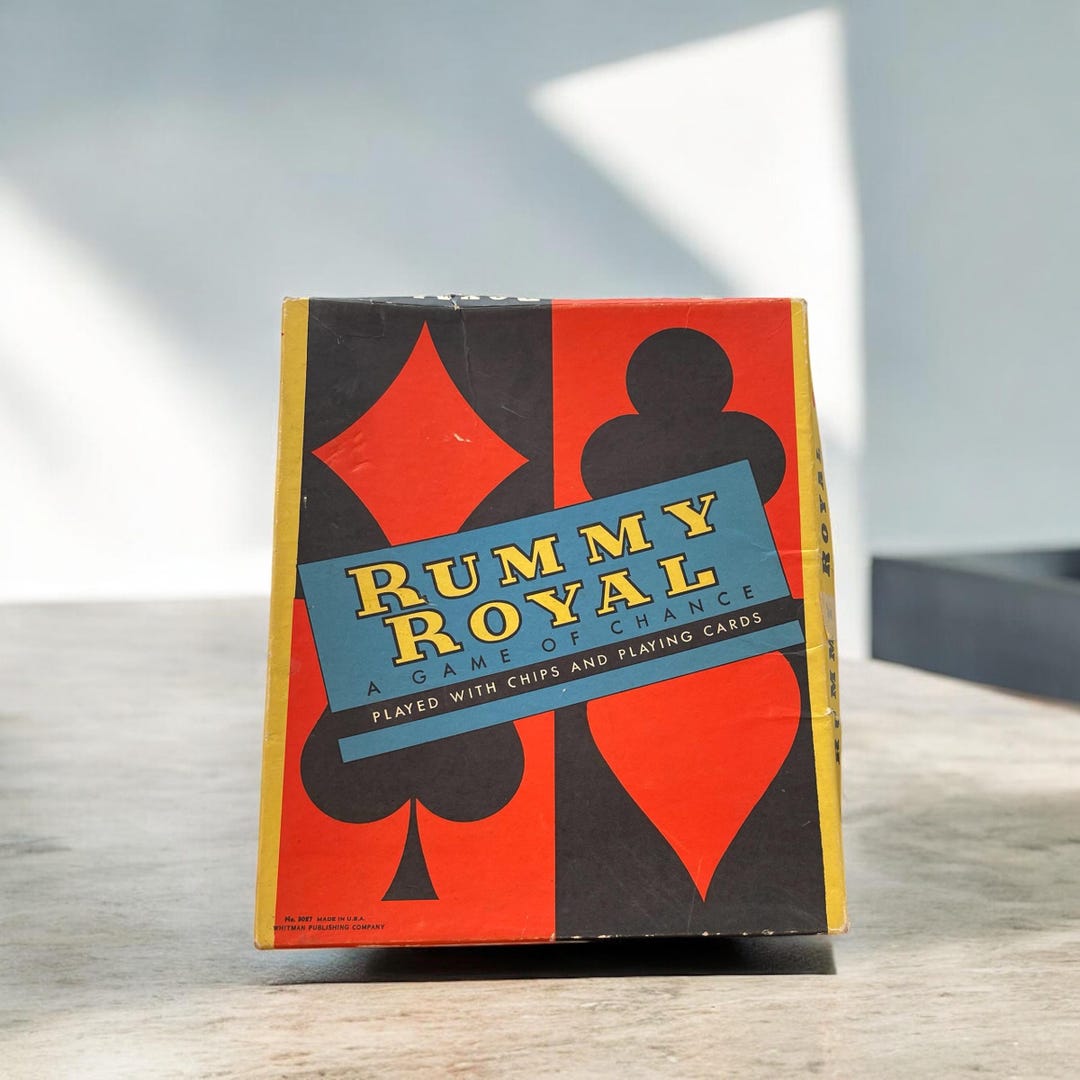 Vintage 1937 Rummy Royal Card Game Playing Board - Etsy