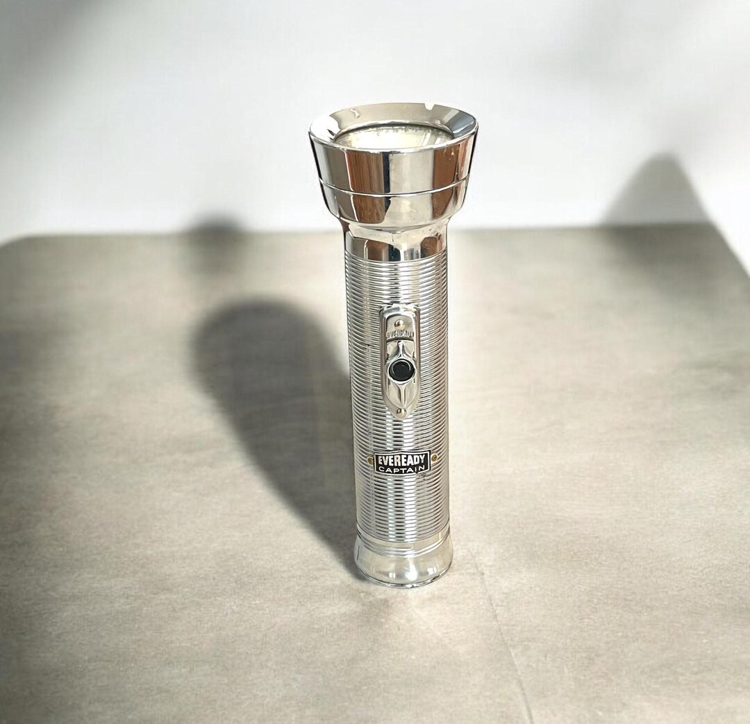 Vintage Eveready Captain Flashlight - Vintage Metal Flashlight - Etsy