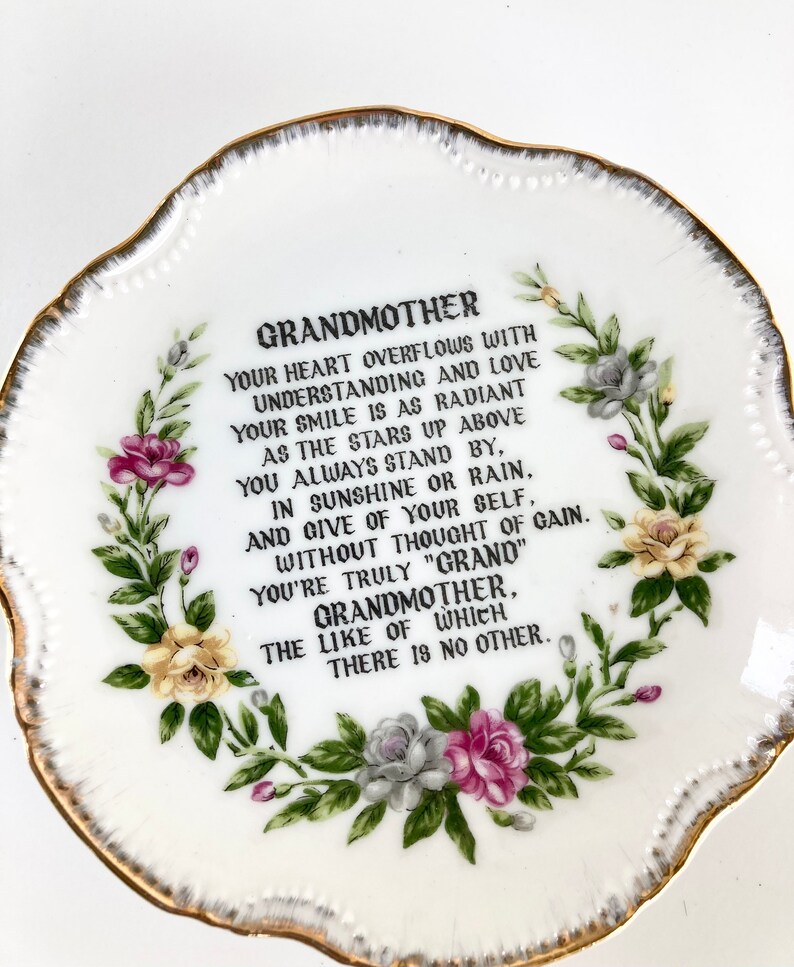Vintage Collectible Souvenir Plate Grandmother Gift - Etsy