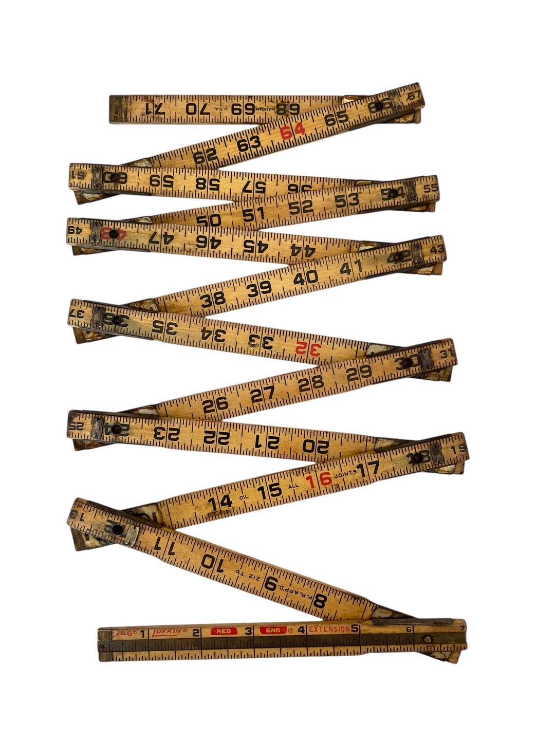 Vintage Folding Measuring Stick Wooden Measuring Stick - Etsy