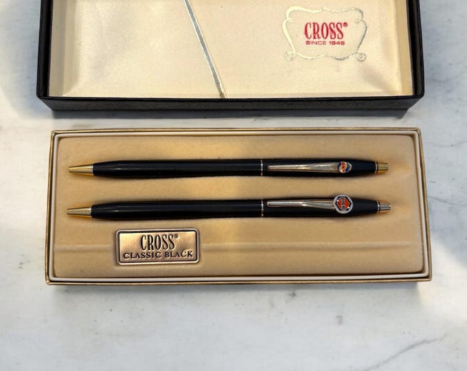 Vintage Cross Pen & Pencil Set - Classic Black 2501 - Etsy