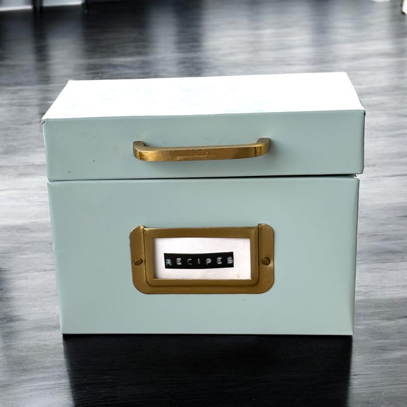 Metal Recipe Box - Etsy