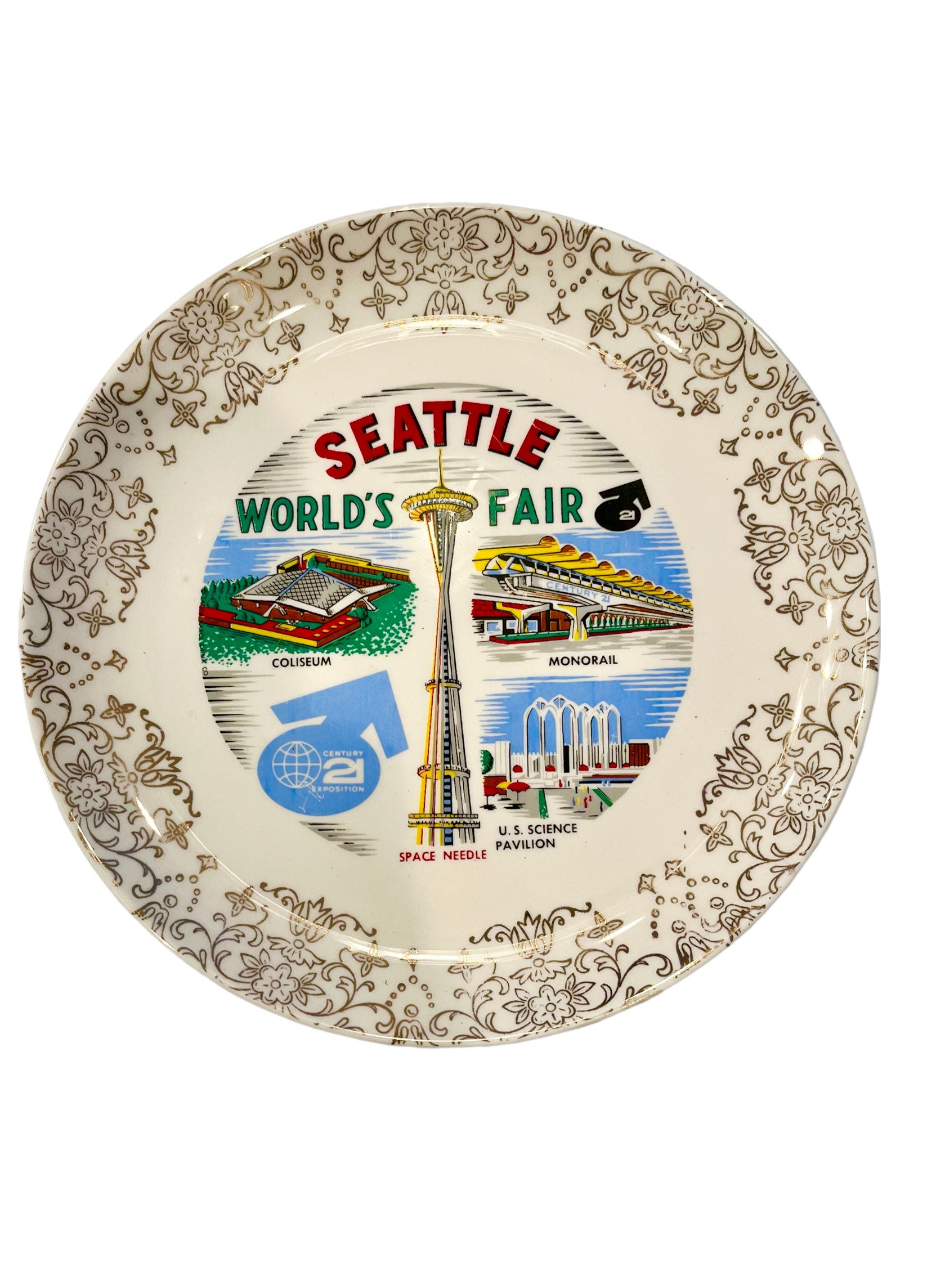 Vintage Souvenir Plate Seattle World's Fair Souvenir - Etsy