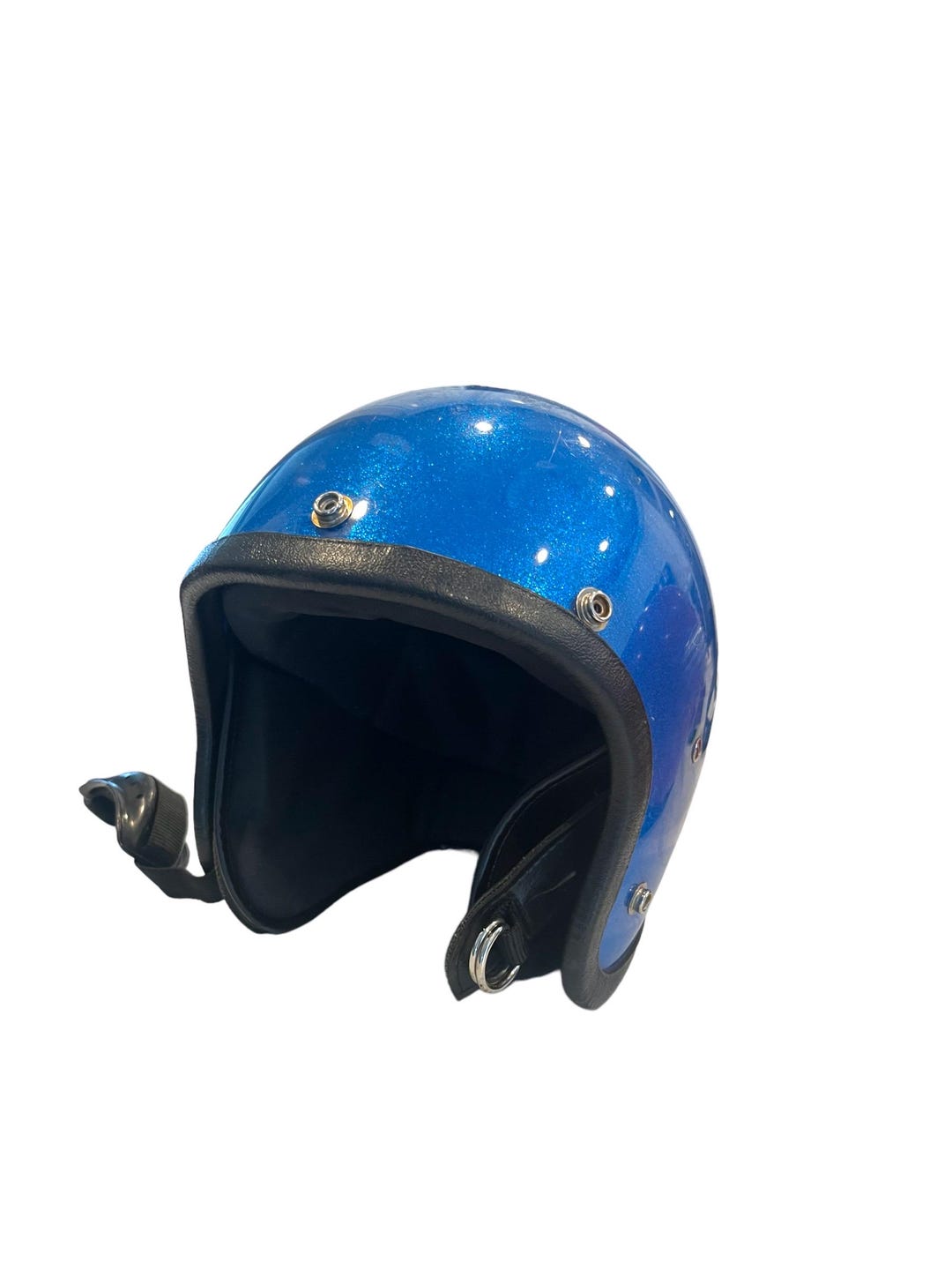 Vintage Motorcycle Helmet - Metal Flake Glitter - Motorcycle Helmet ...