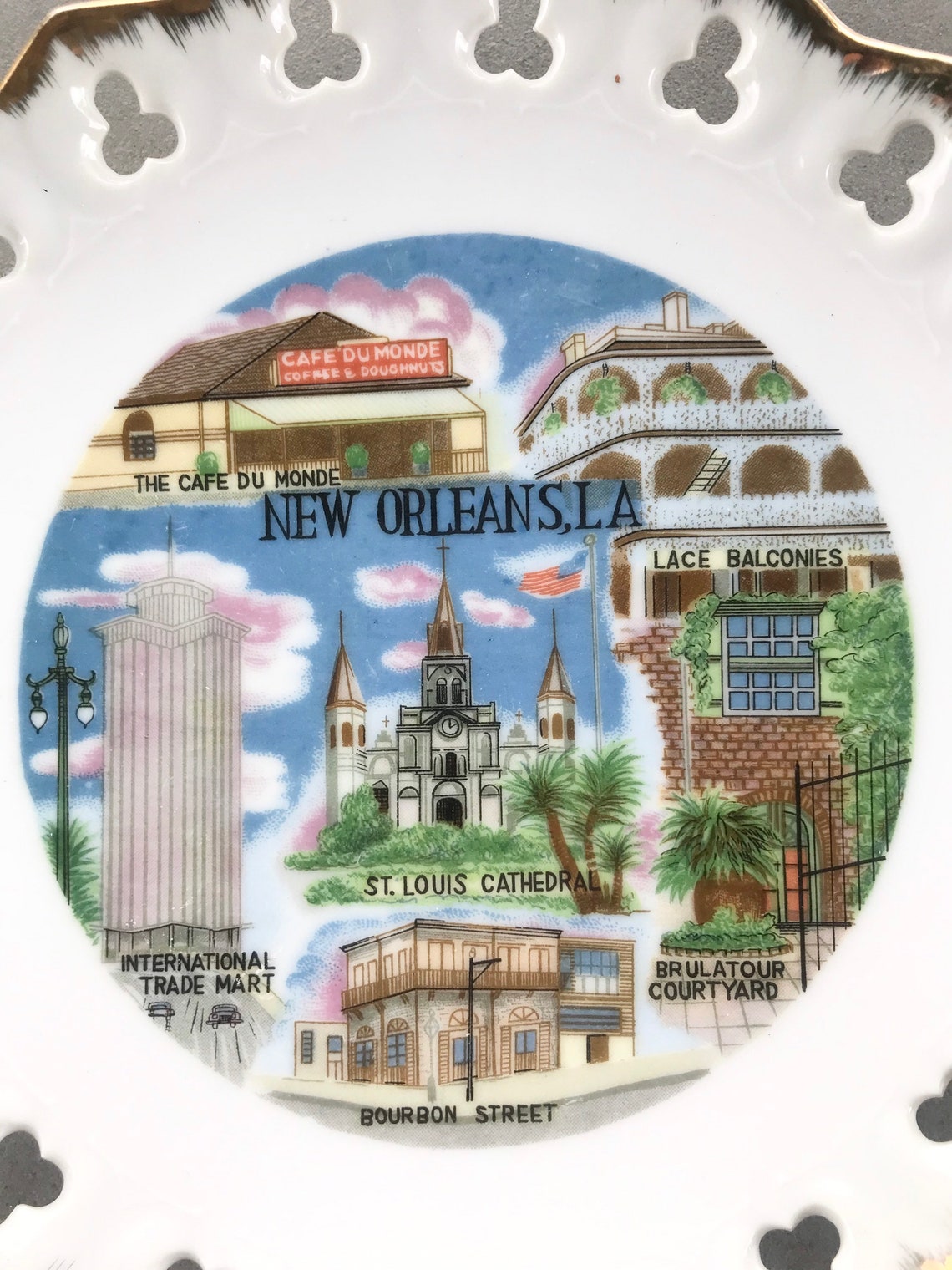 Vintage New Orleans LA Souvenir Plate - Etsy