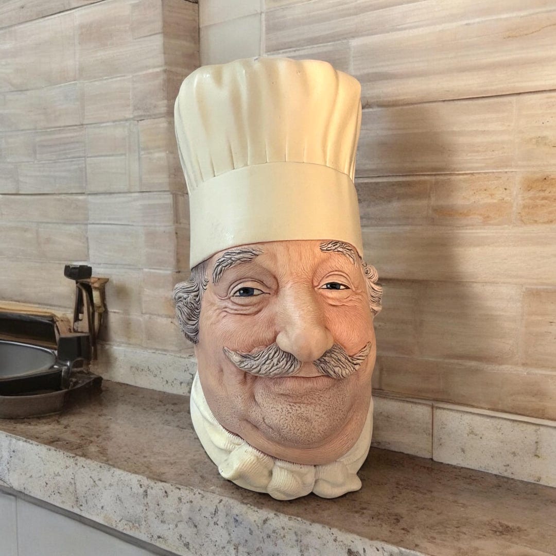 Vintage Bosson Head Chef Figurine - Etsy