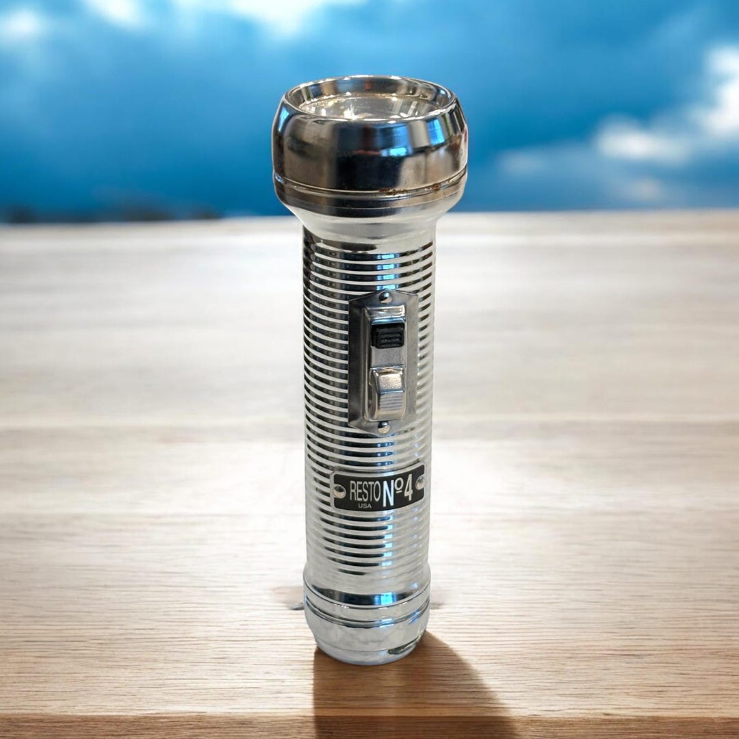 Vintage Metal Flashlight - Vintage Resto Metal Flashlight - Etsy