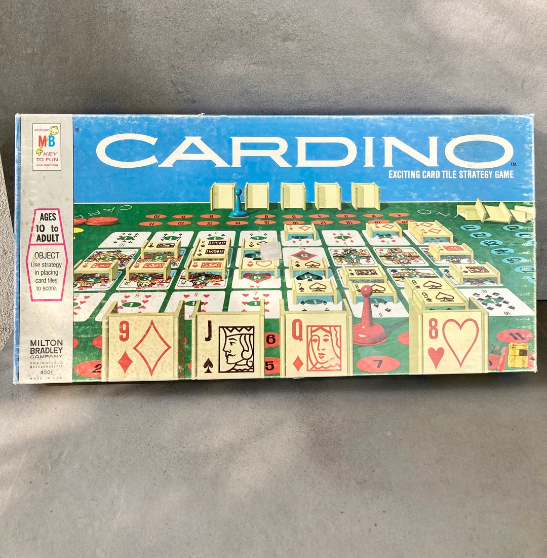 Vintage Board Game - Cardino Board Game - Milton Bradley 1970 - Etsy