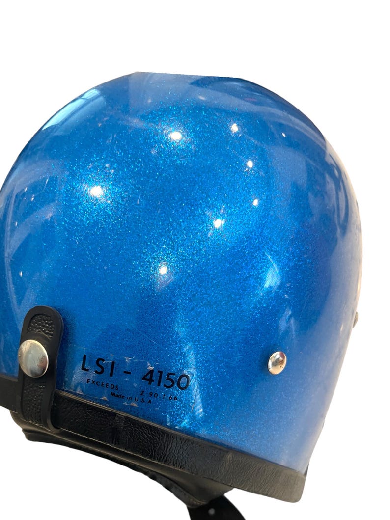 Vintage Motorcycle Helmet - Metal Flake Glitter - Motorcycle Helmet ...