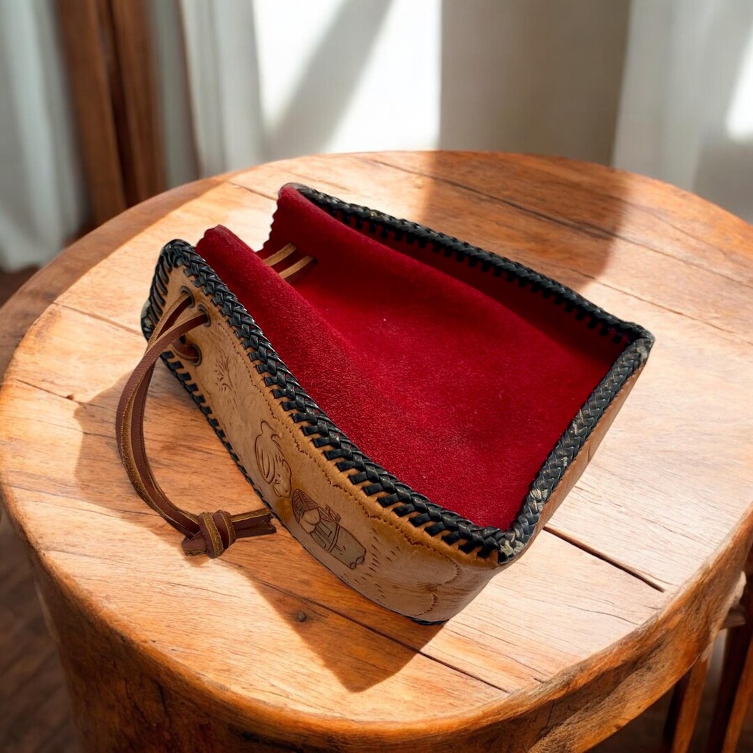 Vintage Pouch - Draw String Leather Pouch- Handmade Leather Bag - Etsy