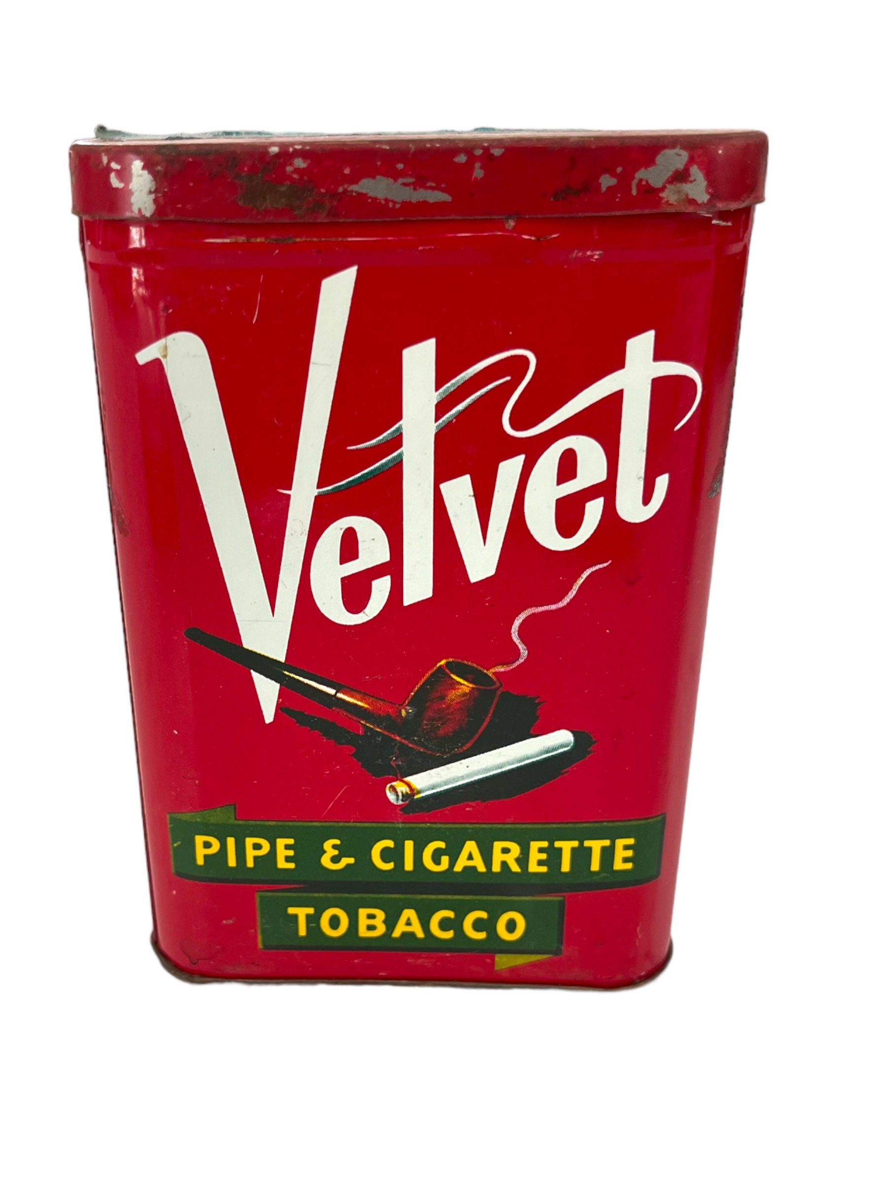Vintage Tobacco Tin Velvet Pipe & Cigarette Tobacco Tin - Etsy