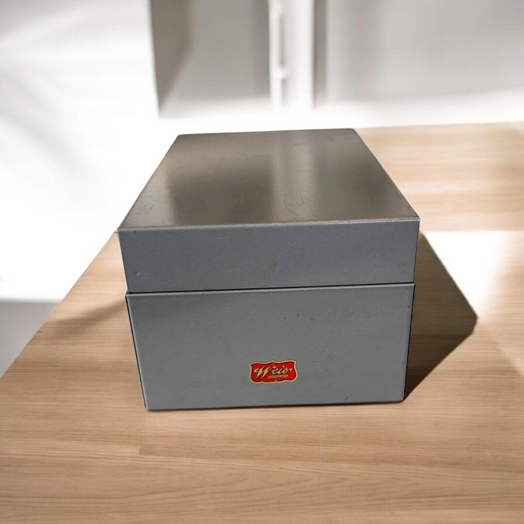 Vintage Weis Metal File Box - Weis File Box - Metal Storage Box - Etsy