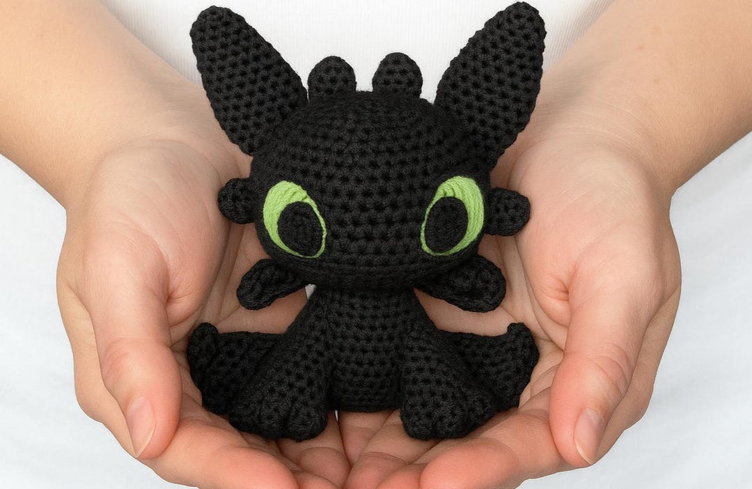 Toothless Crochet Pattern: Night Fury Amigurumi (PDF Pattern) - Etsy