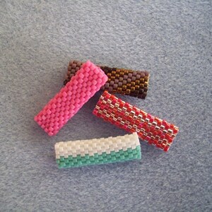 Rectangular Beaded Clasp - Single Peyote Pattern - Etsy