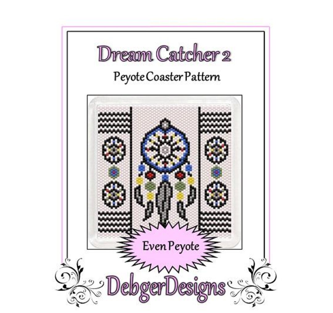 Peyote Beading Pattern (coaster)-dream Catcher 2 - Etsy