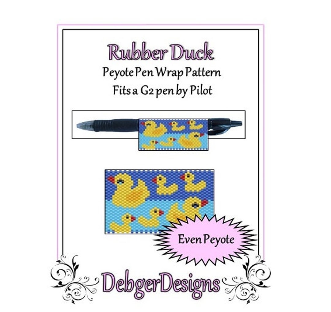 Bead Pattern Peyote(pen Wrap/cover)-rubber Duck - Etsy
