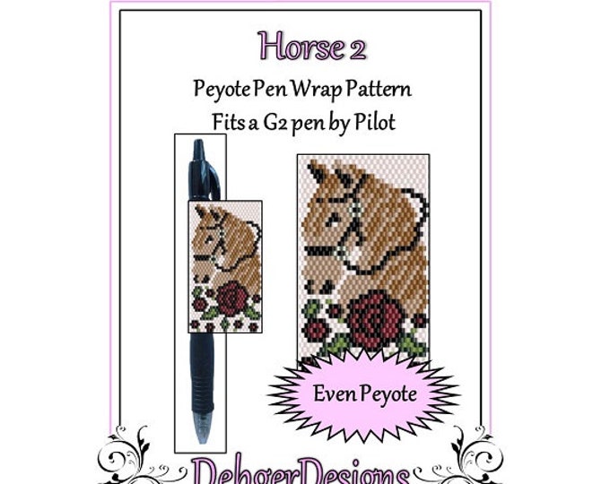 Carousel Horse Pen Wrap Bead Pattern, Pilot G2 Pen Wrap Beading Pattern ...