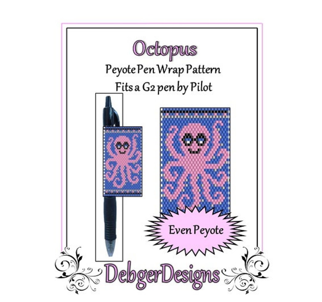 Peyote Beading Pattern (pen Wrap/cover)-octopus - Etsy