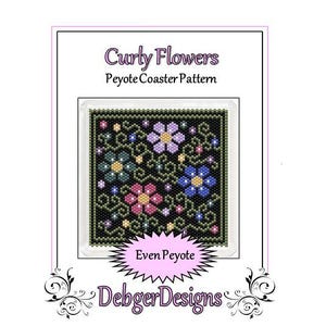 Peyote Beading Pattern (coaster)-curly Flowers - Etsy