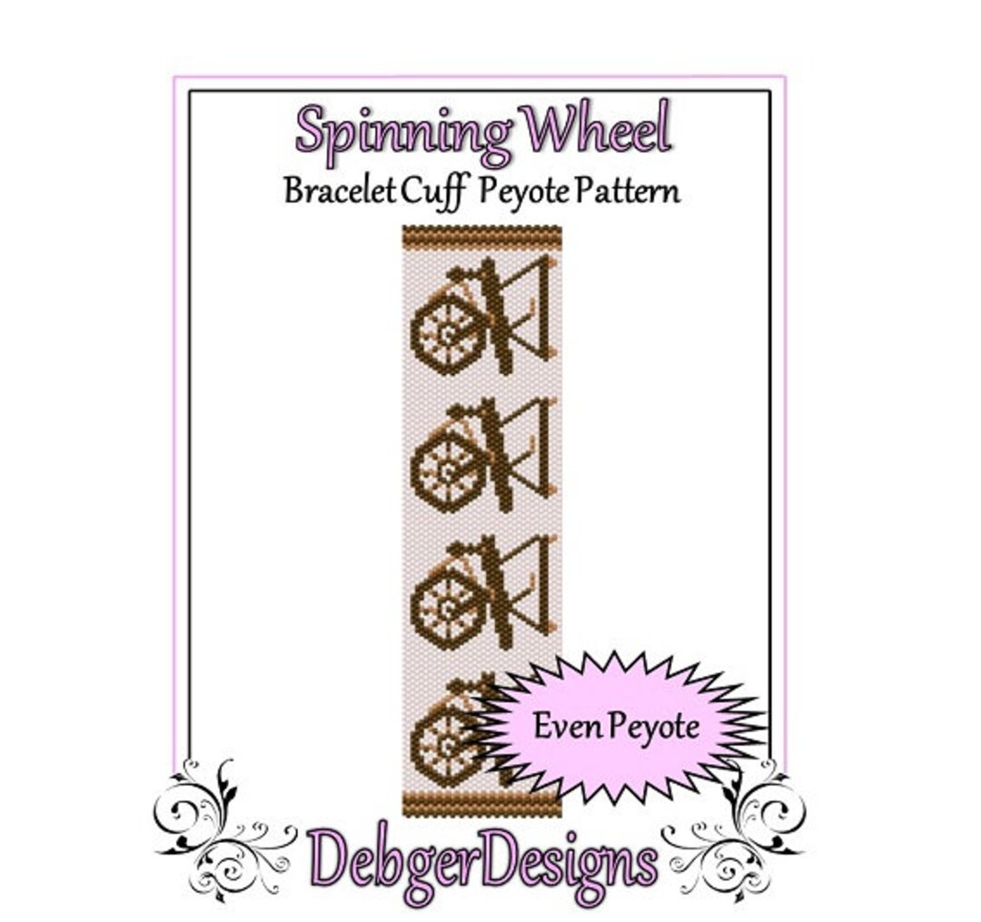 Bead Pattern Peyote(bracelet Cuff)-spinning Wheel - Etsy