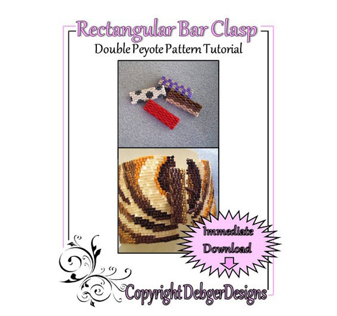 Rectangular Beaded Clasp -double Peyote Pattern - Etsy