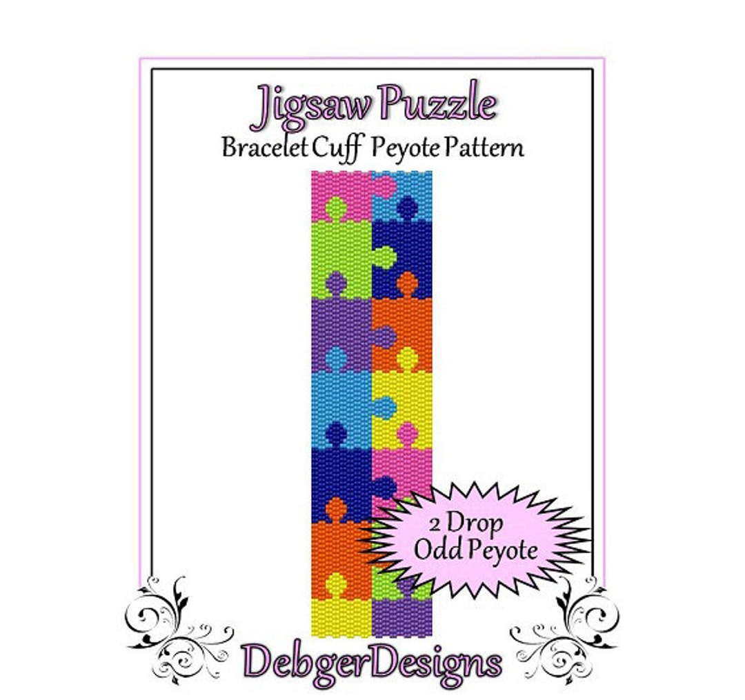 Bead Pattern Peyote(bracelet Cuff)-jigsaw Puzzle - Etsy