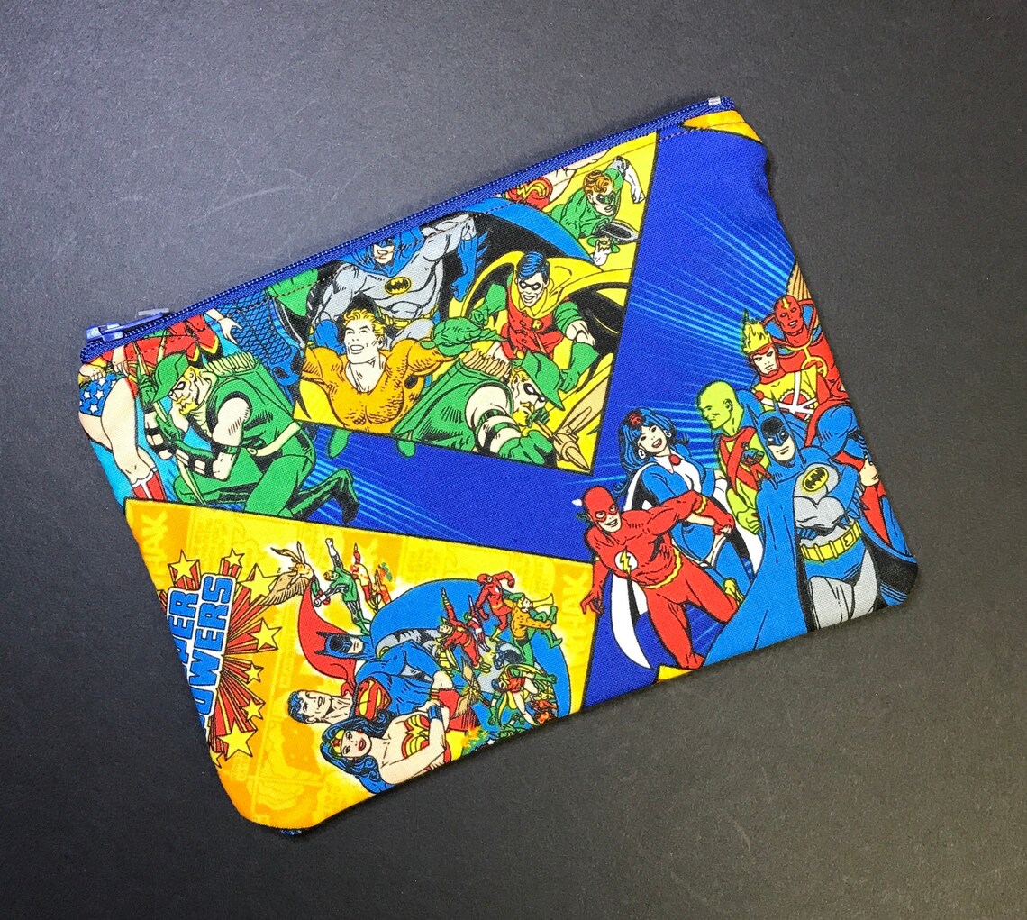 DC Comics Zippered Pouch - Etsy