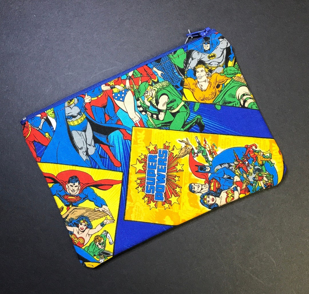 DC Comics Zippered Pouch - Etsy