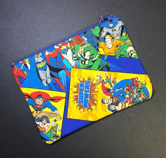 DC Comics Zippered Pouch | Etsy