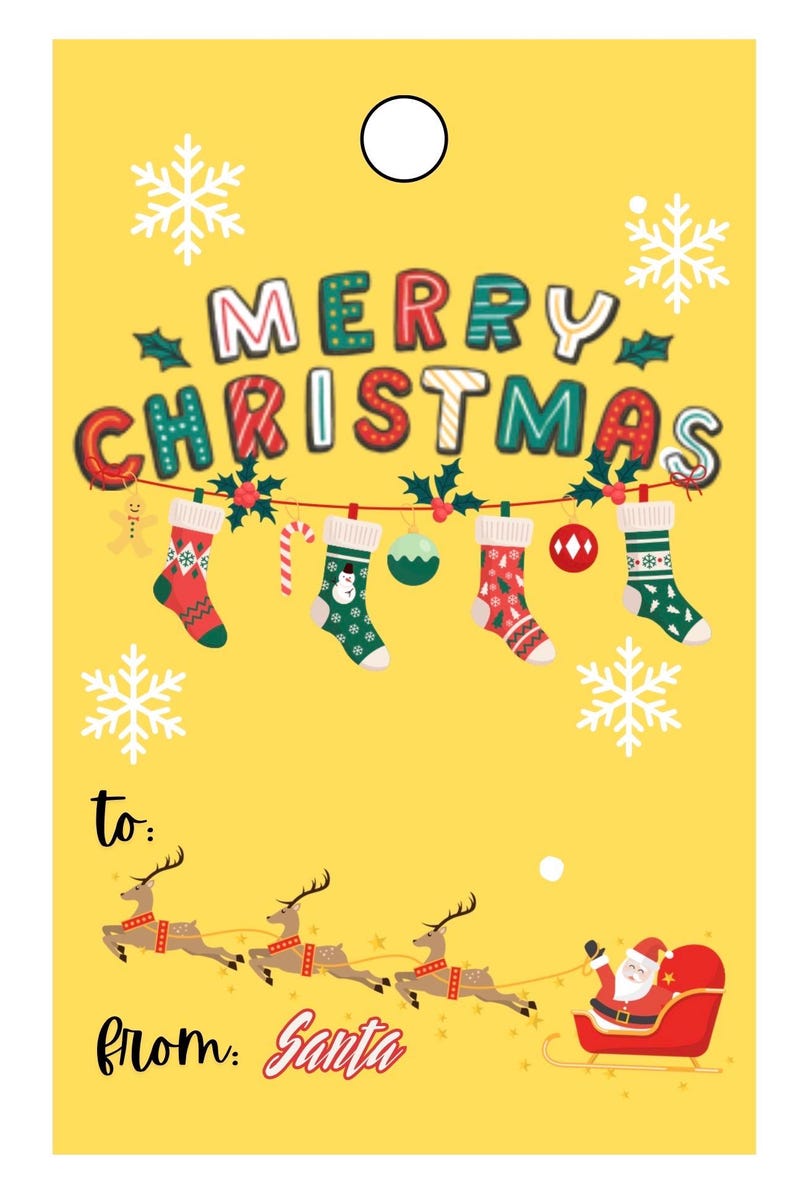 18 Santa Gift Tags Printable | From Santa Gift Tag | Christmas Present ...