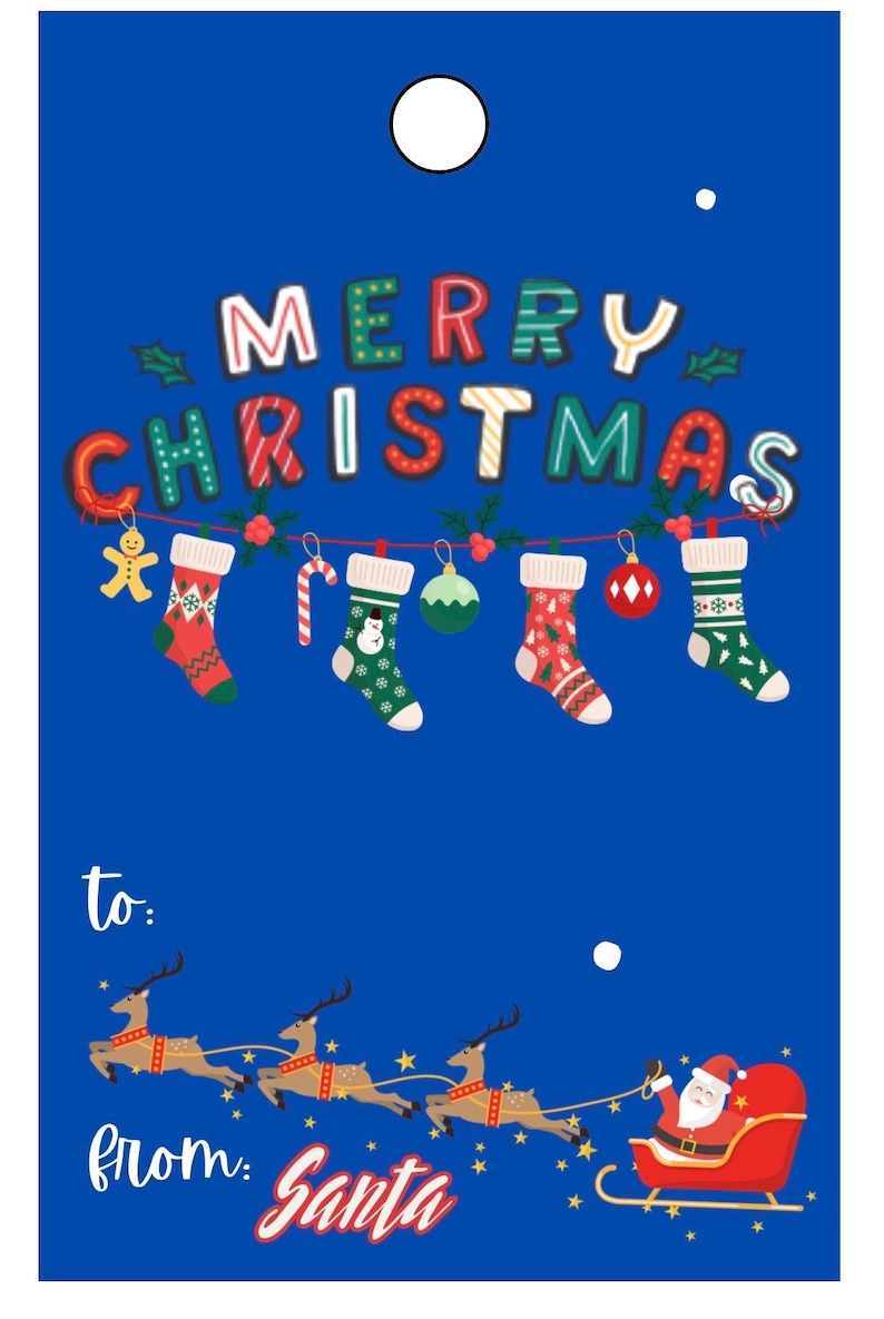 18 Santa Gift Tags Printable | From Santa Gift Tag | Christmas Present ...