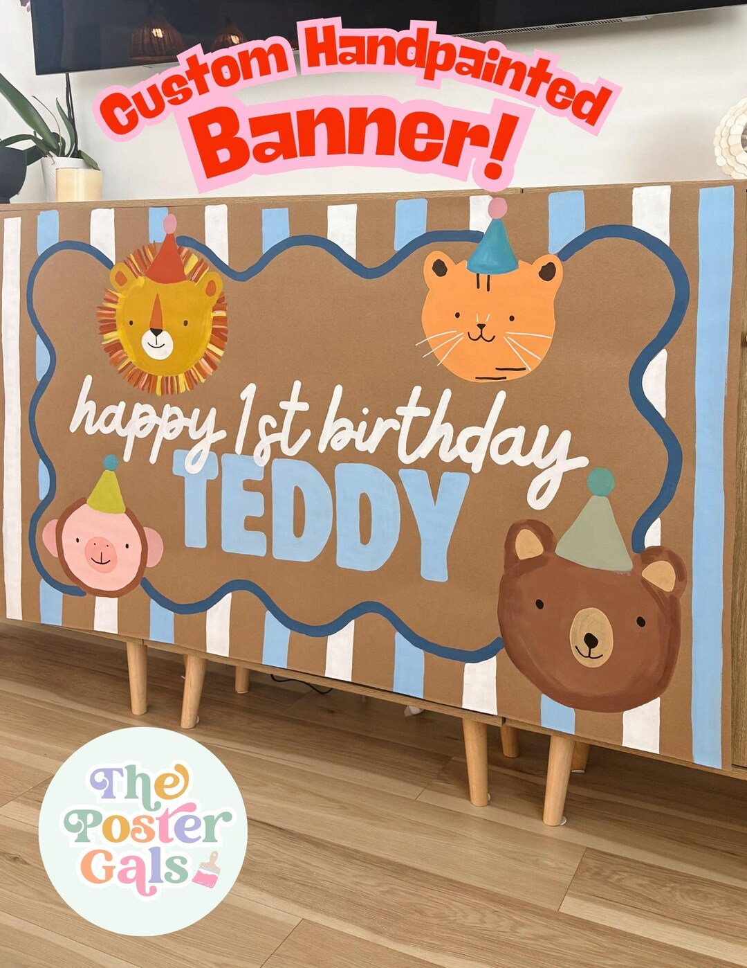 Custom Party Banner, Hand Painted Banner, Hand Painted Craft Party ...