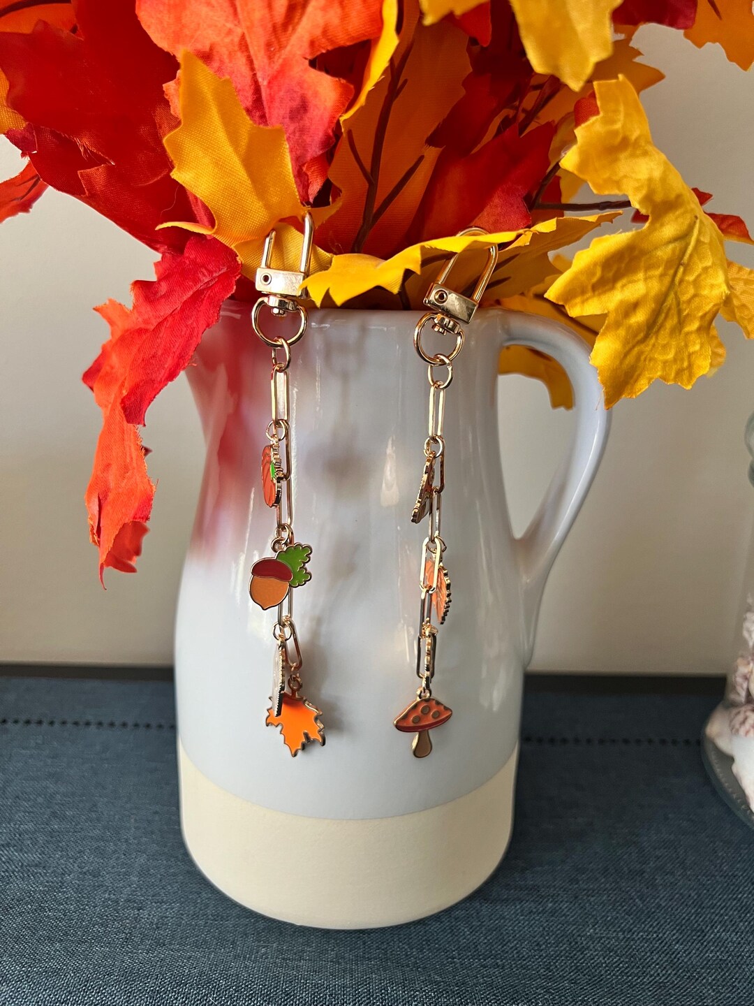 Fall Bag Charms: Enamel Charms, Carabiner Clasp - Etsy