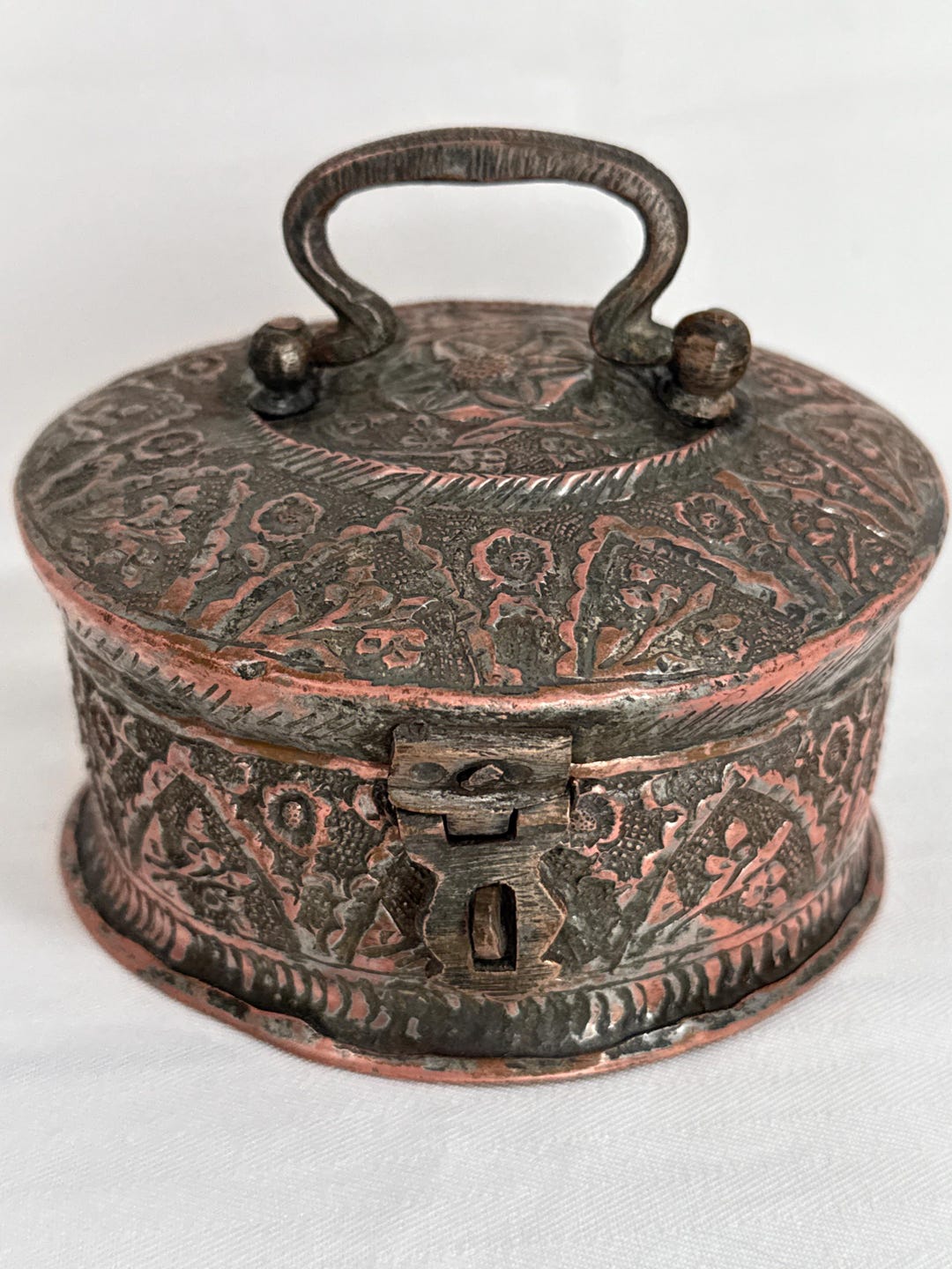 Vintage Paandan Box Round Betel Tinned Copper Rich Patina - Etsy
