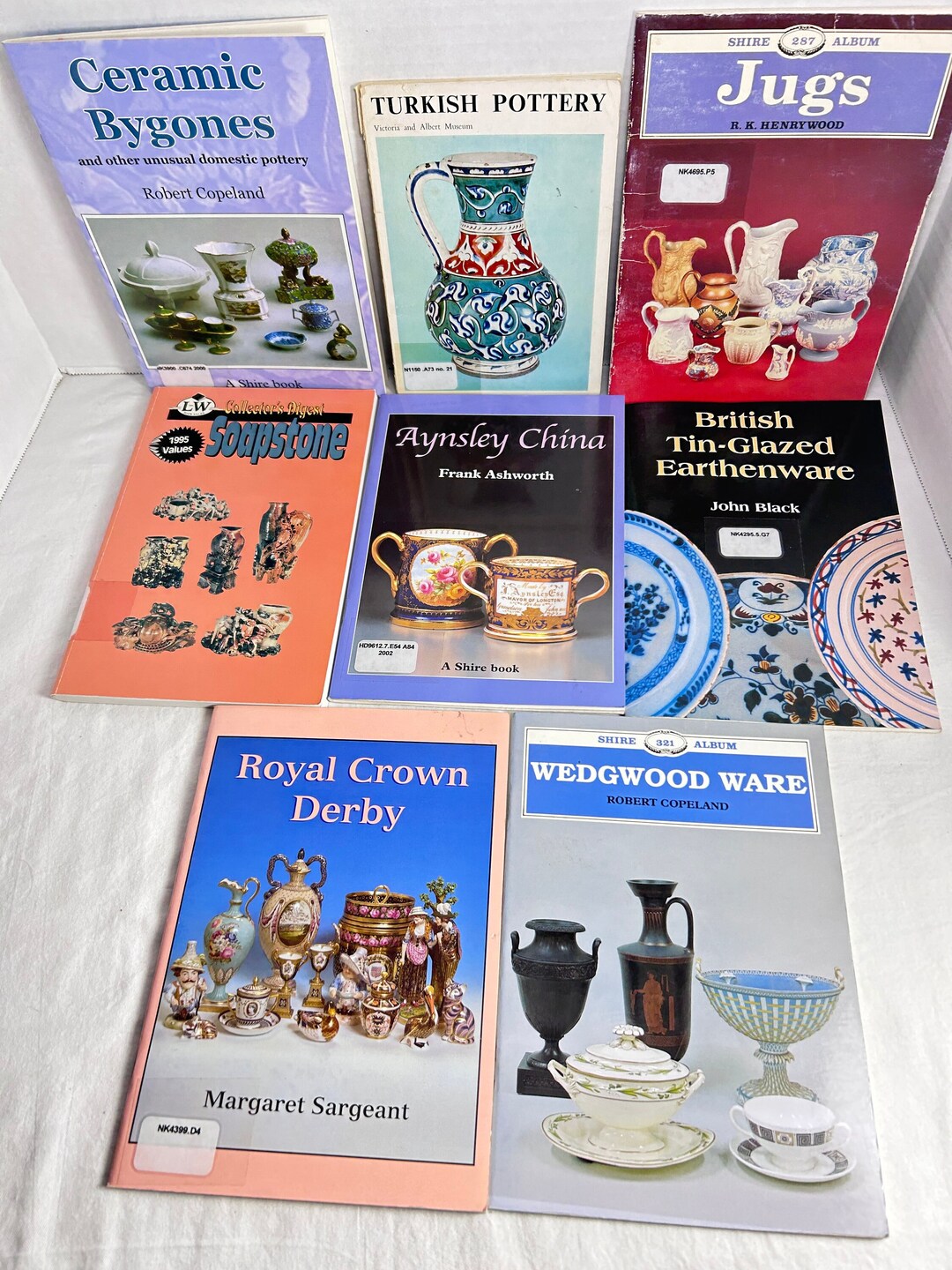 BOOK 8 Lot Pottery Identify Reference Jugs Ewers Aynsley Soapstone Tin ...