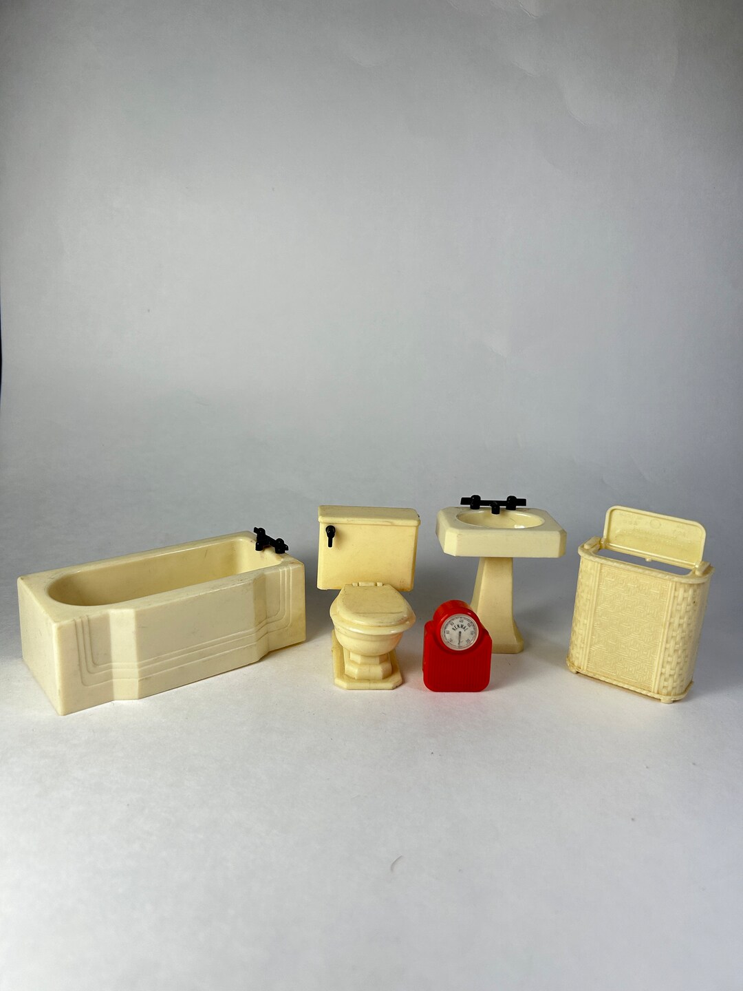 1950s Dollhouse Bathroom 5 Piece Set Lot by A Renwal Articulating ...