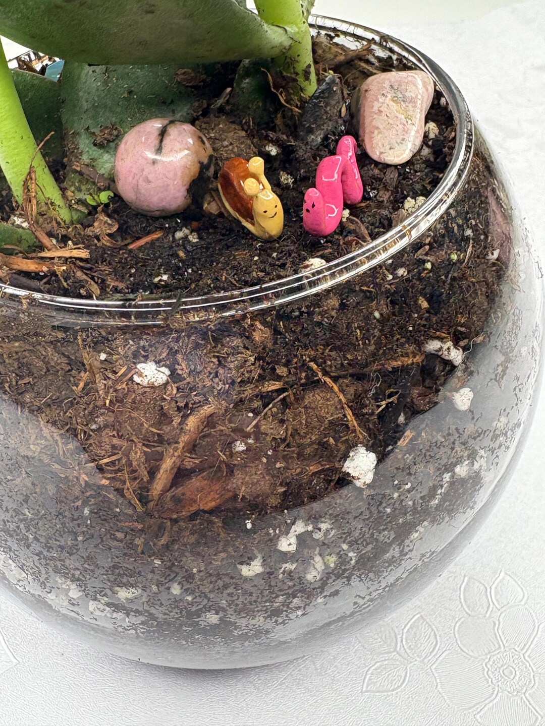 Mini Clay Garden Creatures – Handmade Snail & Worm Plant Decor ...
