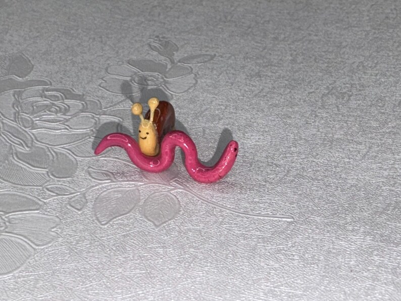 Mini Clay Garden Creatures – Handmade Snail & Worm Plant Decor ...