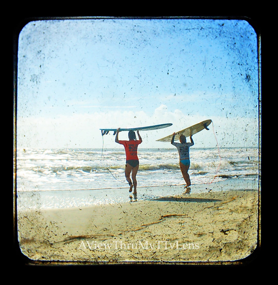 Surfer Duo Beach Photography Print (digital Download) - Etsy