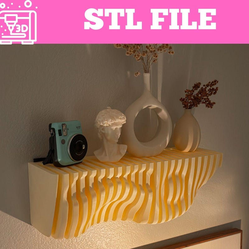 Wavy 3d Printed Shelf - Etsy