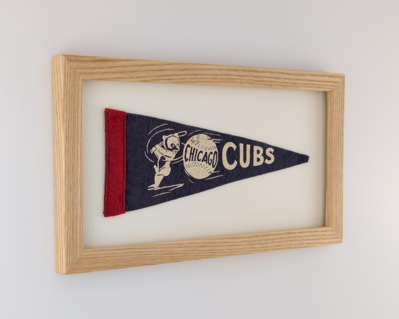 Vintage 1950s Chicago Cubs Pennant in Handmade Ash Frame - Etsy