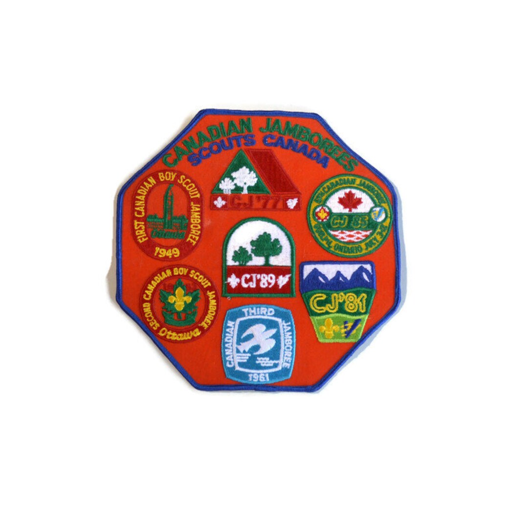 Boy Scouts Canada Canadian Jamborees 1949-1989 Large 8 Inch Octagonal ...