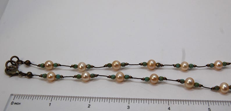 Hand-knotted Freshwater Pearl Necklace: Beaded Czech Glass Jewelry - Etsy