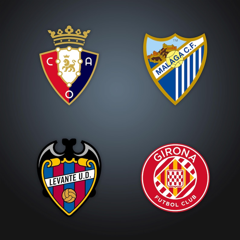 50+ La Liga Club Logo SVG Bundle, Digital Download of Soccer Crests, La ...